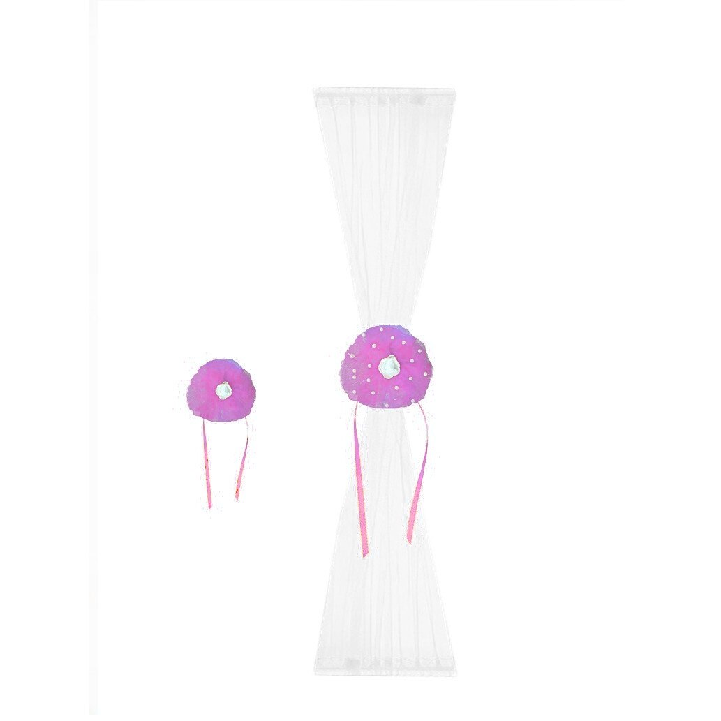 Set 2 accesorii decorative pentru aranjament portiere masina, tull alb ...