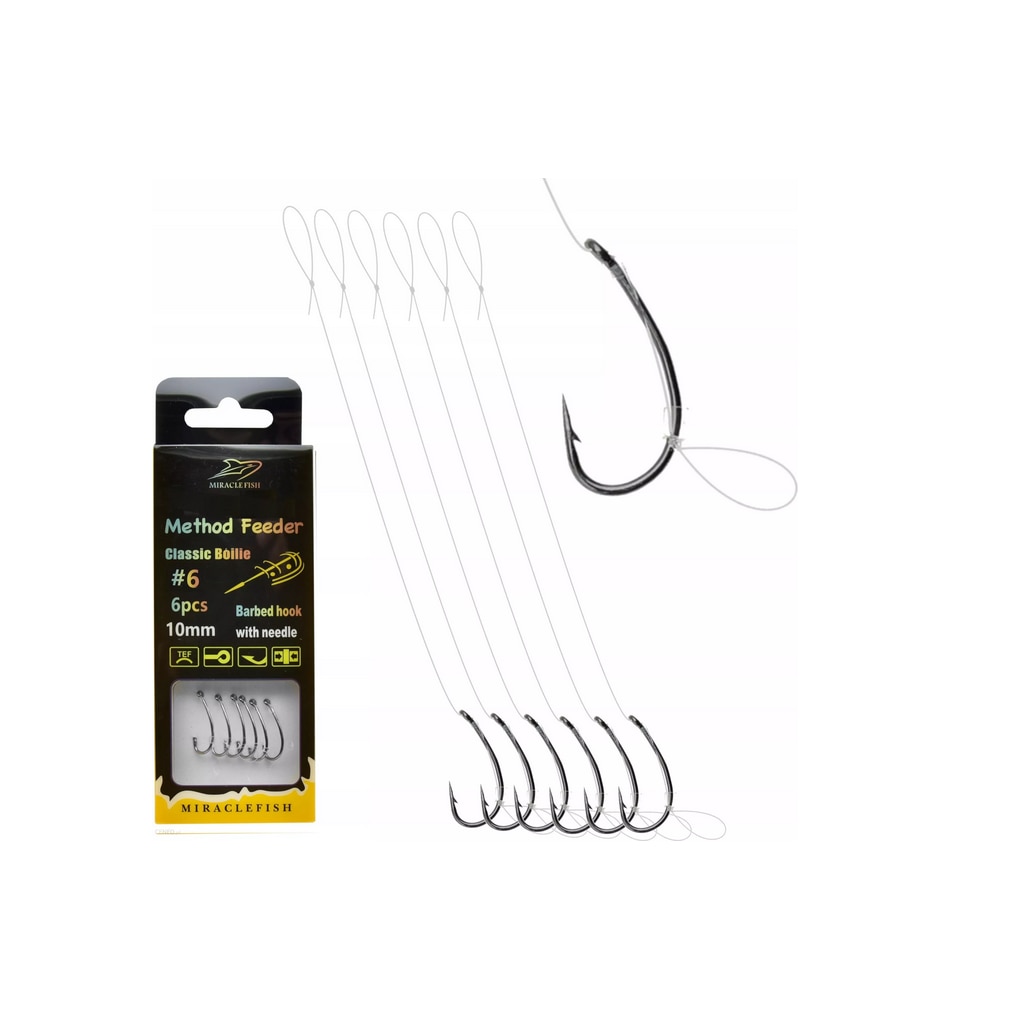 Plic 6 Carlige legate MF Method Feeder Classic Boilie Marime 10 - eMAG.ro