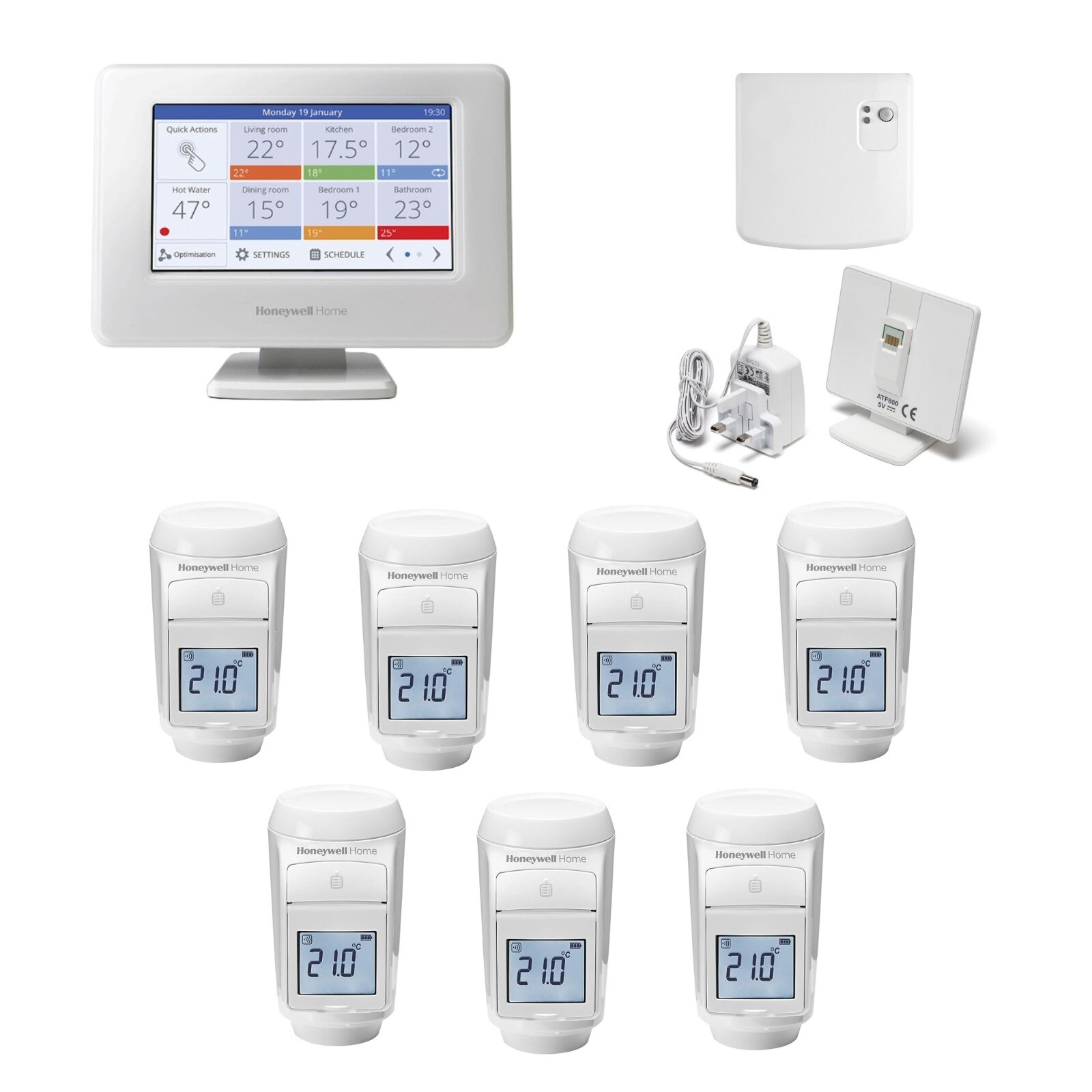 Pachet Honeywell Home ATP921R3052 control 7 radiatoare - eMAG.ro