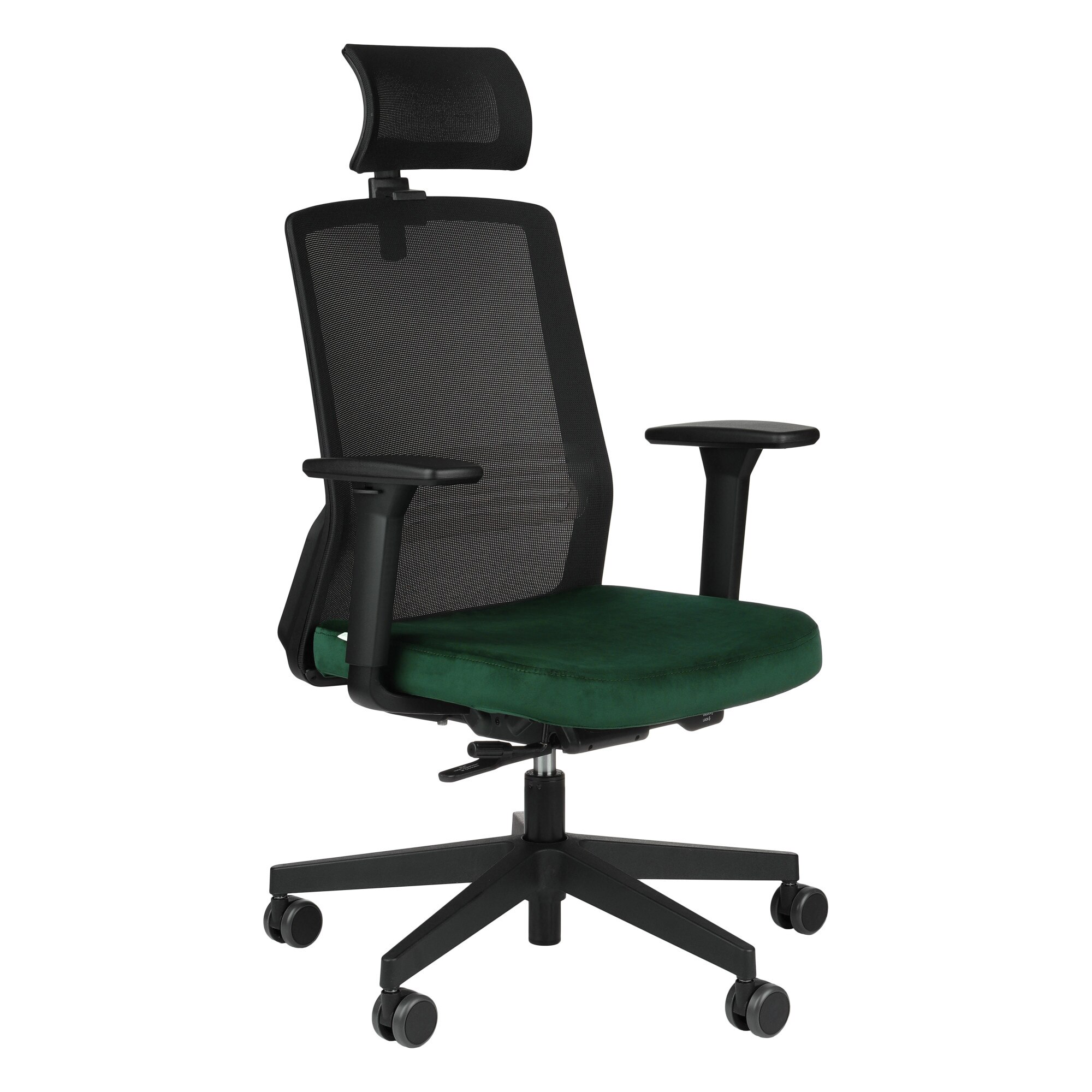 Scaun de birou, Grospol, Coco BS HD cu tetiera, Baza Black, Cotiere R1 ...