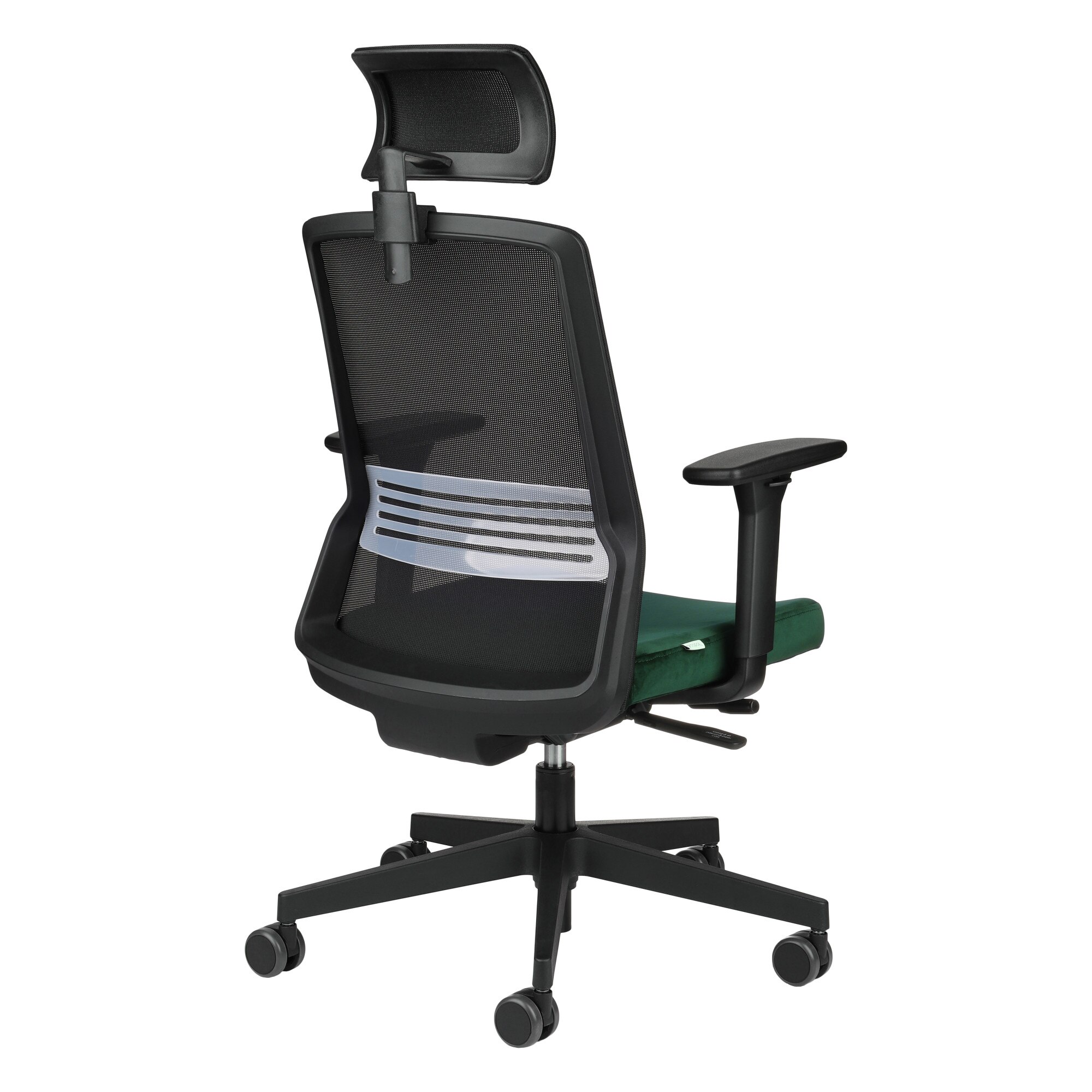 Scaun de birou, Grospol, Coco BS HD cu tetiera, Baza Black, Cotiere R1 ...
