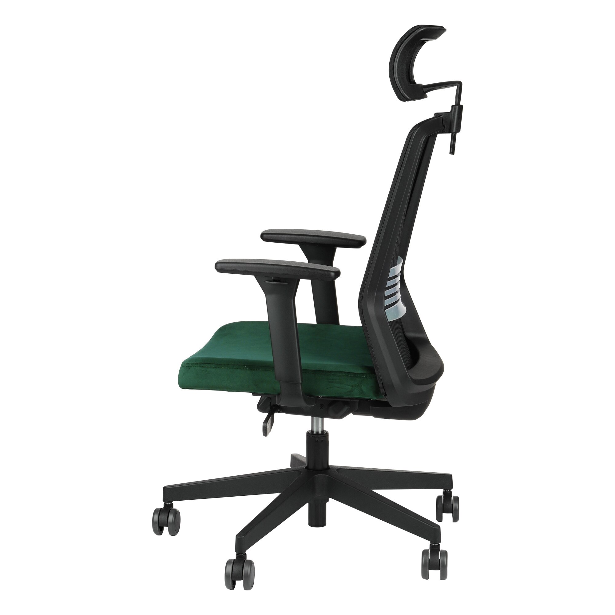 Scaun de birou, Grospol, Coco BS HD cu tetiera, Baza Black, Cotiere R1 ...