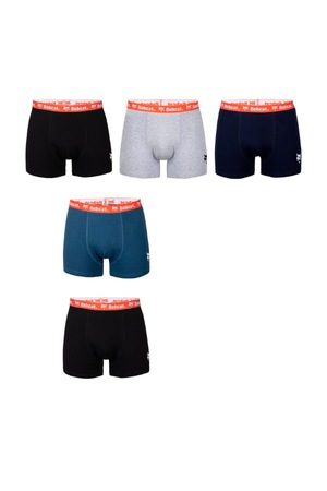 Set 5 boxeri barbati, cu banda logo, multicolor, M, Bobcat - eMAG.ro