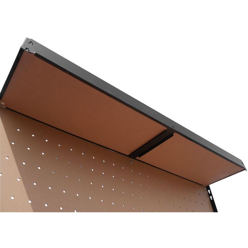 Masa de lucru, atelier, metalica, cu panouri pentru scule, sertar, raft ...