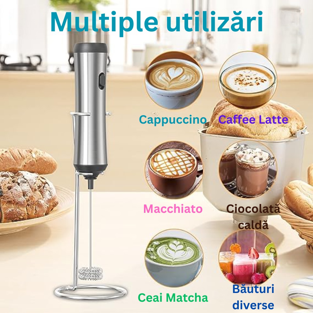 Mixer spuma lapte, Perfect pentru Cappuccino, Latte Macchiato ...
