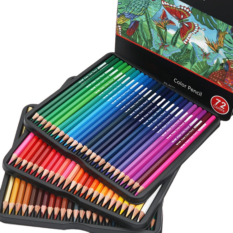Creioane colorate profesional pentru desen, 72 de culori, Cutie ...