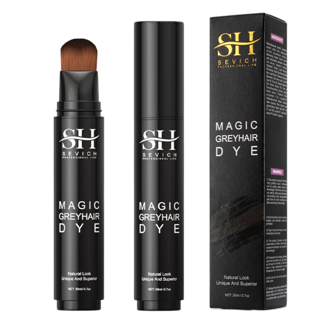 Stick corector, pentru vopsirea firelor de par alb, Magic, Saten inchis ...