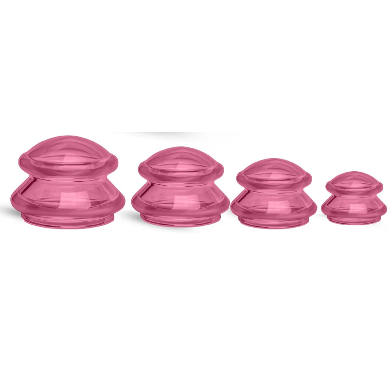 Set 4 Ventuze cu Maner din Silicon VENTUZ™ pentru Masaj Facial si ...
