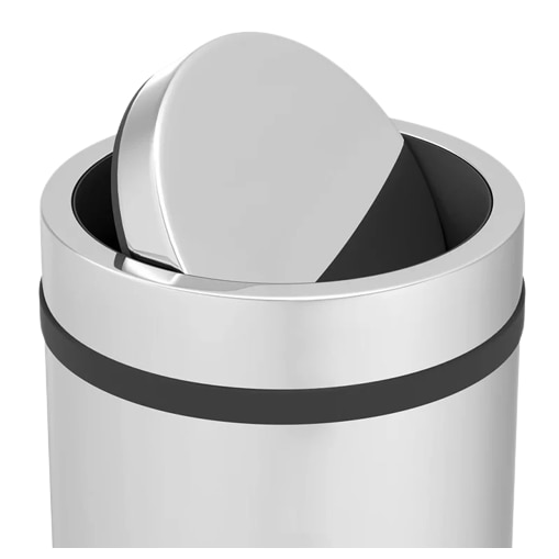 Cos de gunoi din inox cu capac batant 45 litri Crom SMR Professional ...