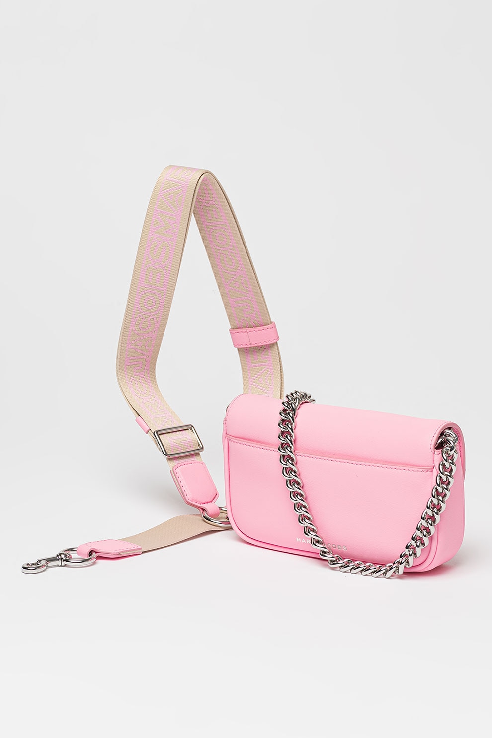 Marc Jacobs, Geanta crossbody mica din piele The J Marc, Roz - eMAG.ro