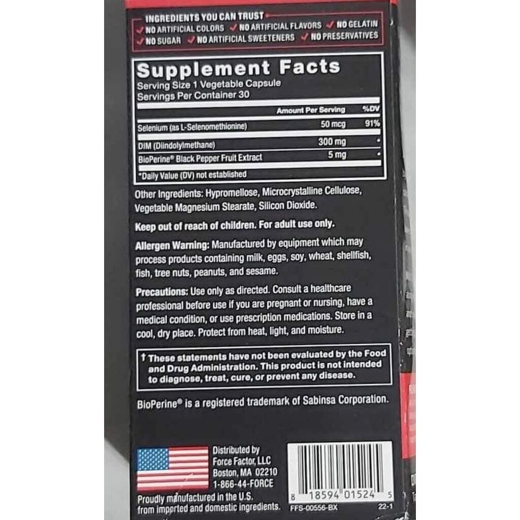 Force Factor DIM 300mg, 30 capsule - eMAG.ro