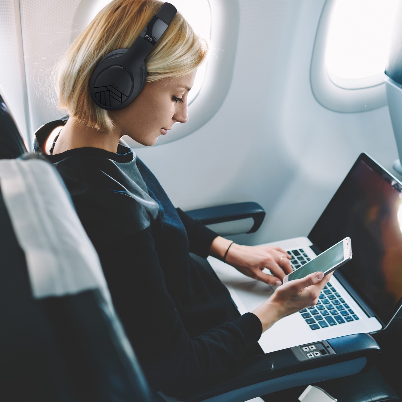 Casti Bluetooth PowerLocus P19, Negru - eMAG.ro