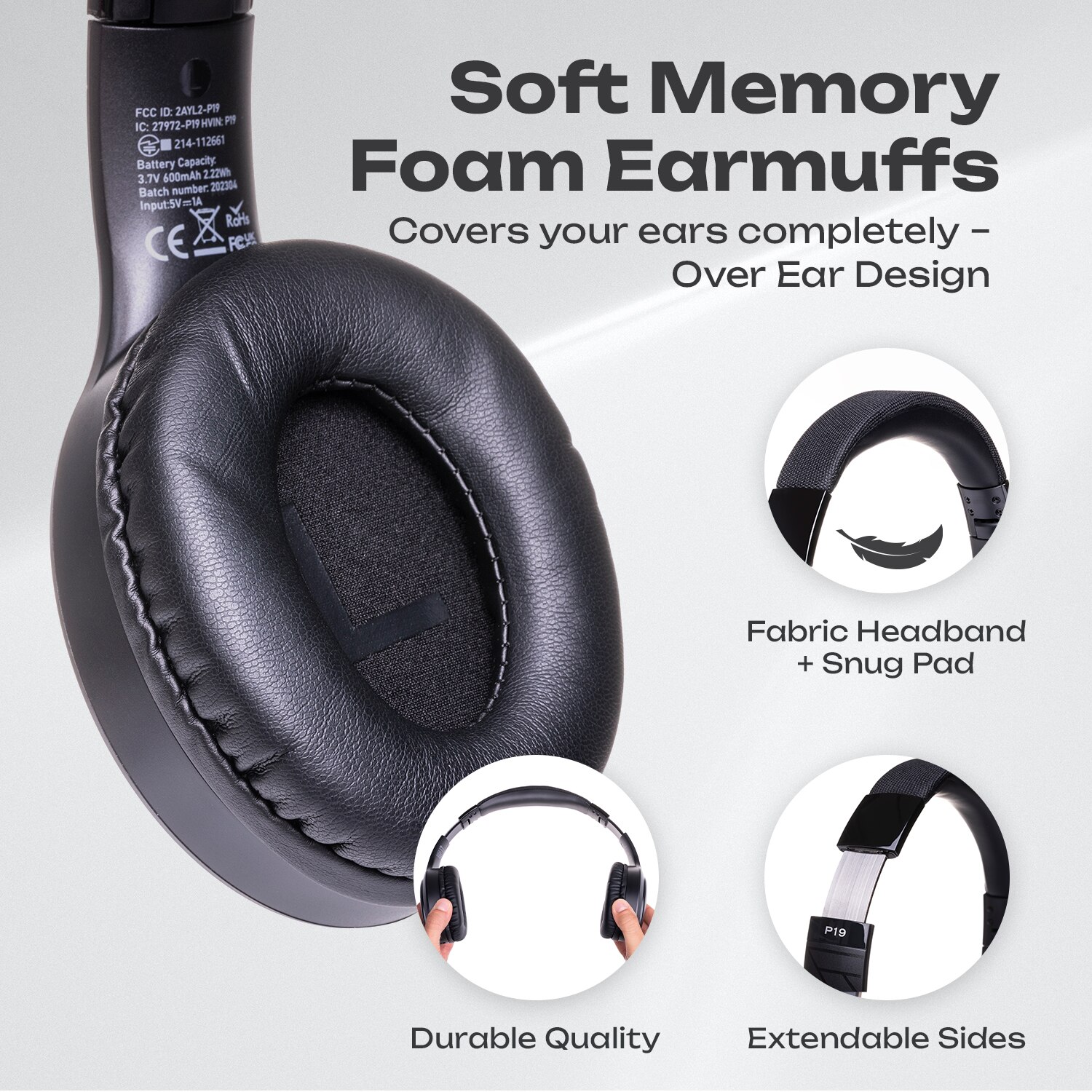 Casti Bluetooth PowerLocus P19, Negru - eMAG.ro