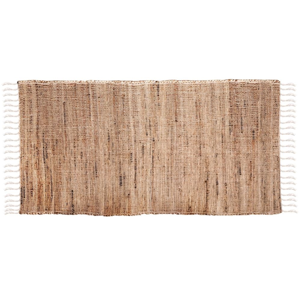Covor boho, Home Styling Collection, Bumbac/Iuta, 140 x 70 cm, Maro ...