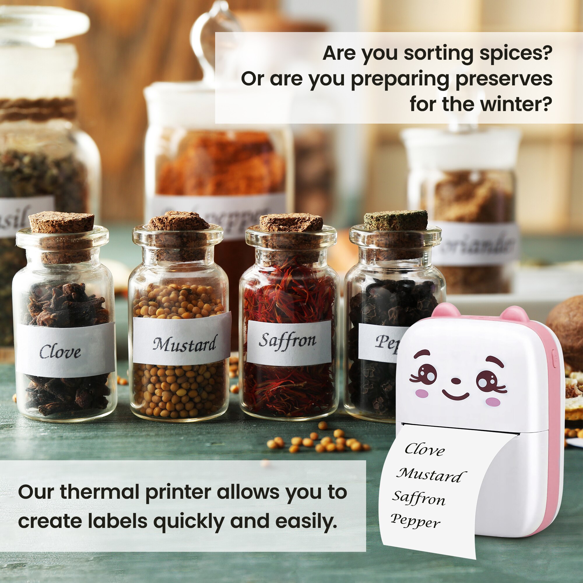 Mini imprimanta termica Extralink EPP-001 Roz, Bluetooth, USB-C, 1200 ...