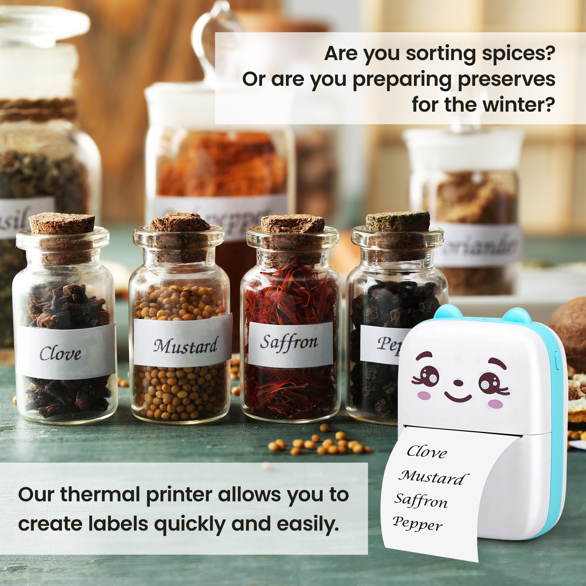 Mini imprimanta termica Extralink EPP-001 Albastru, Bluetooth, USB-C ...