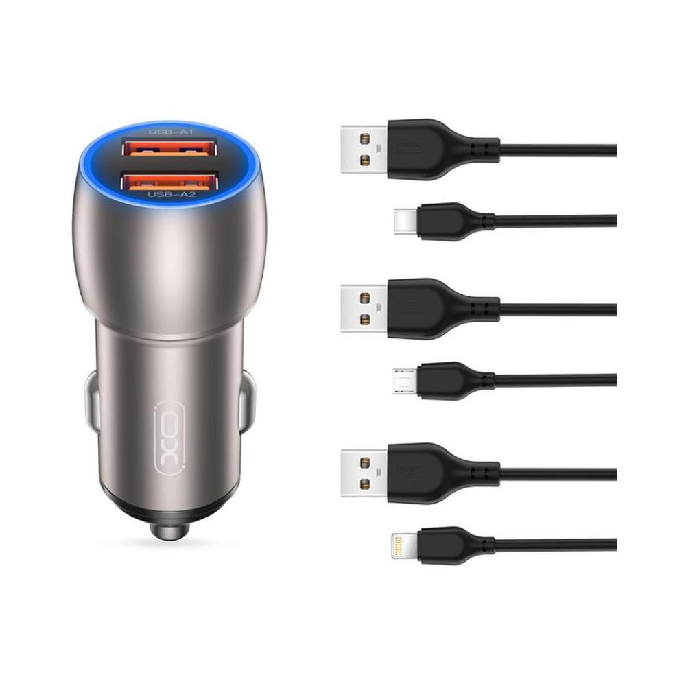 Adaptor Auto XO CC52 2USB(QC)/3A/36W Negru - eMAG.ro