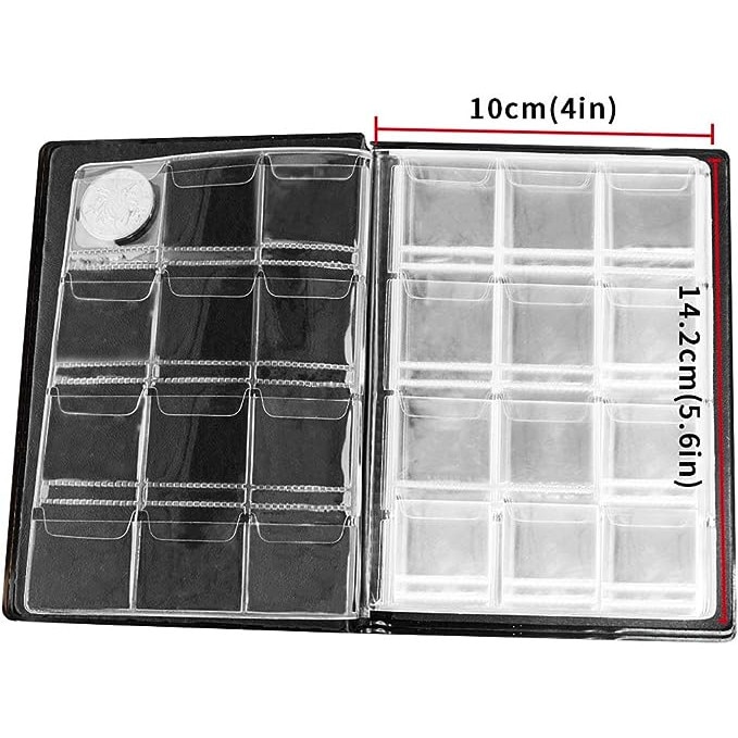 Album colectionare monede, Daladen, 120 Spatii depozitare, Negru - eMAG.ro