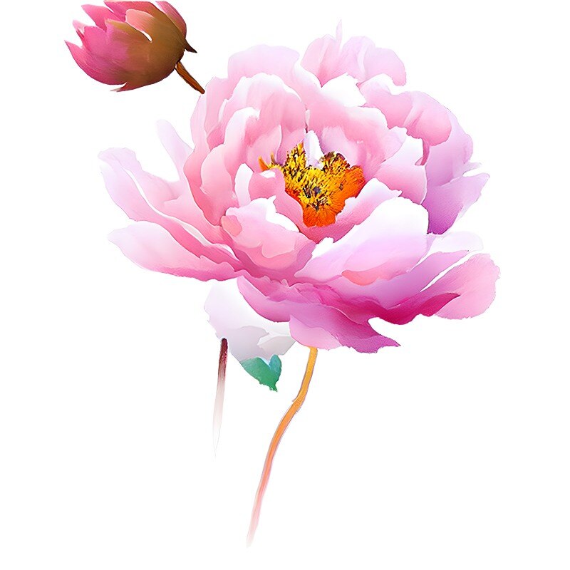 Sticker decorativ Floare, Roz, 75 cm, 8002ST - eMAG.ro