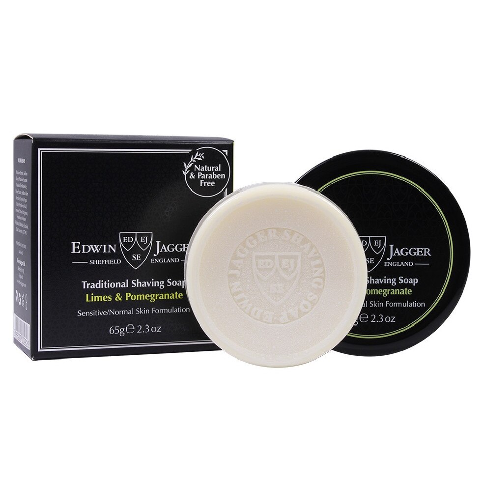 Edwin Jagger Sapun pentru barbierit 65g Limes & Pomegranate, in cutie ...