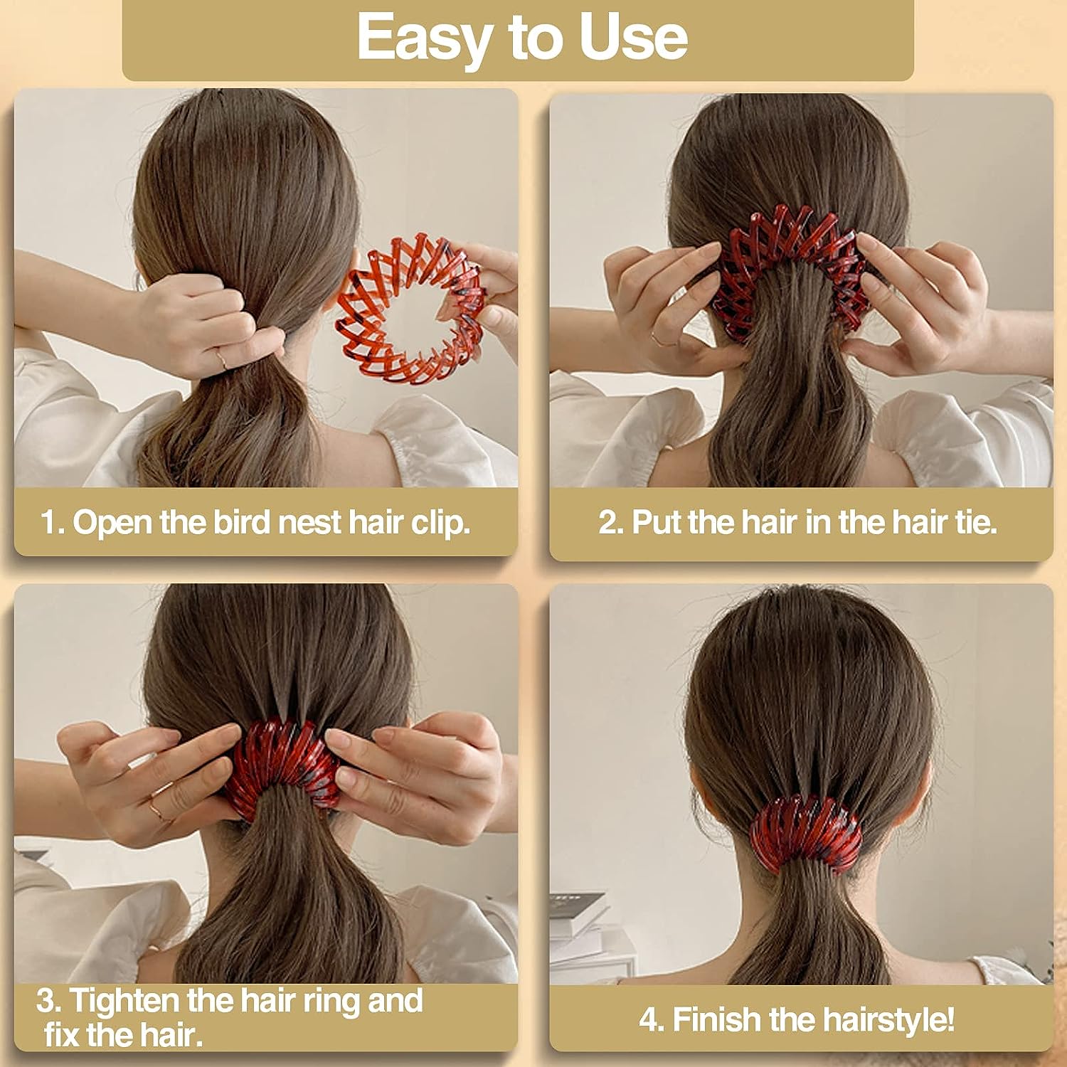 Set 3 agrafe coc par Vintage Retractable Multicolor - eMAG.ro