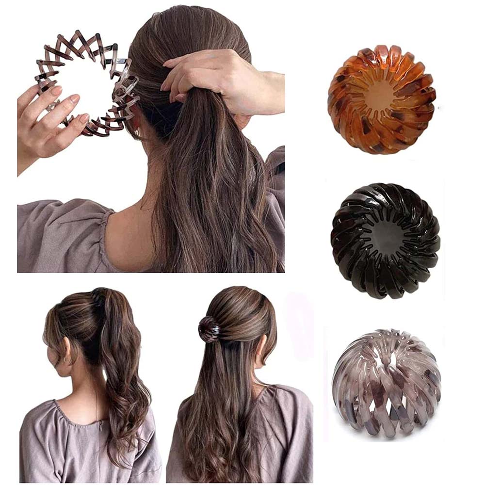 Set 3 agrafe coc par Vintage Retractable Multicolor - eMAG.ro