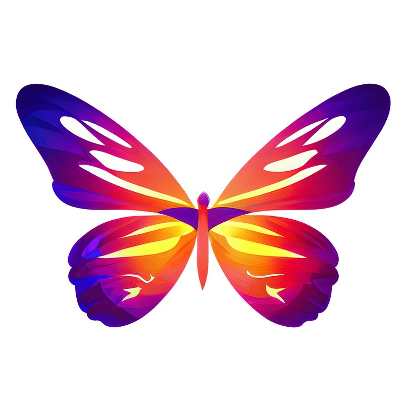 Sticker decorativ, Fluture, Portocaliu, 90 cm, 8424ST - eMAG.ro