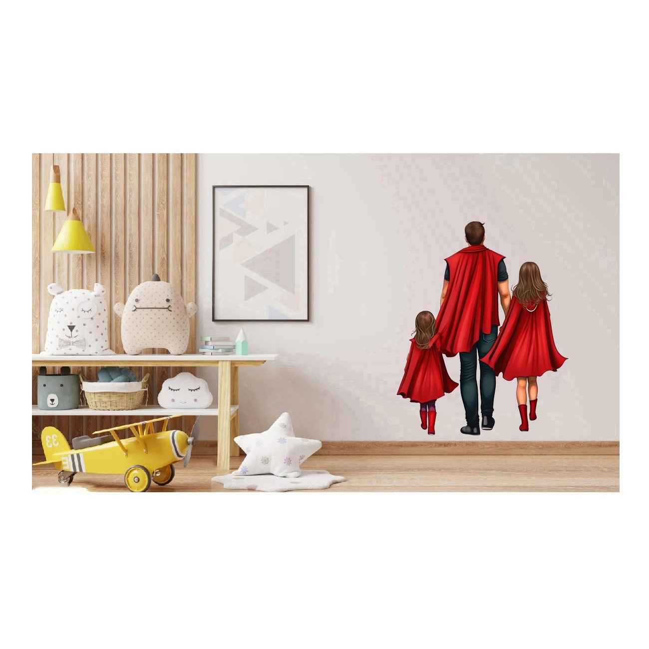 Sticker decorativ, Tata si Fiica, Rosu, 72 cm, 8164ST - eMAG.ro