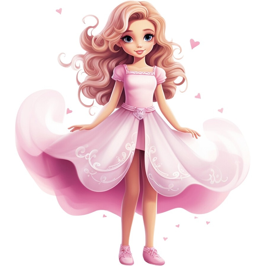 Sticker decorativ, Barbie, Roz, 67 cm, 8402ST-1 - eMAG.ro