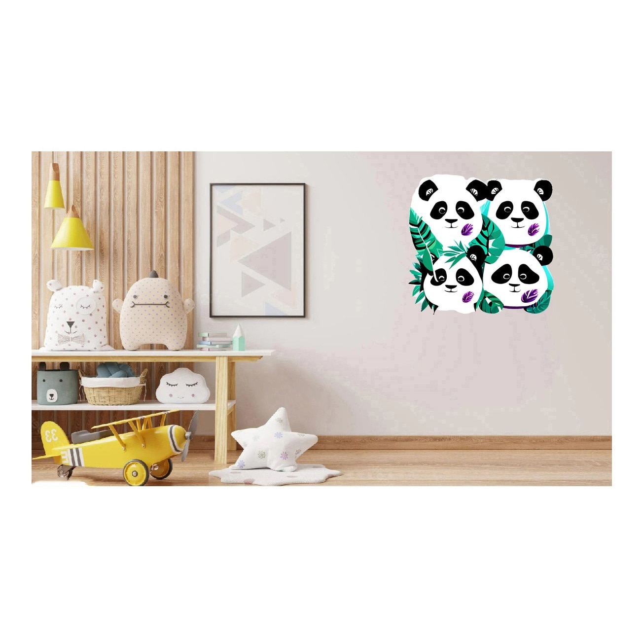 Sticker decorativ, Urs Panda, Alb, 60 cm, 10169ST - eMAG.ro