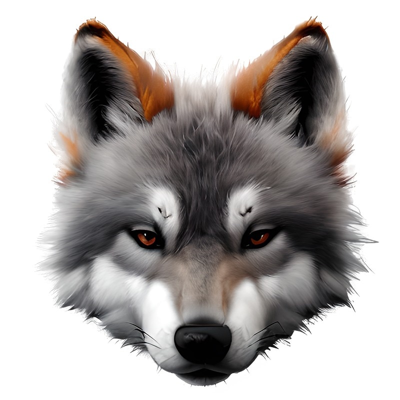 Sticker decorativ, Lup, Gri, 65 cm, 10782ST - eMAG.ro