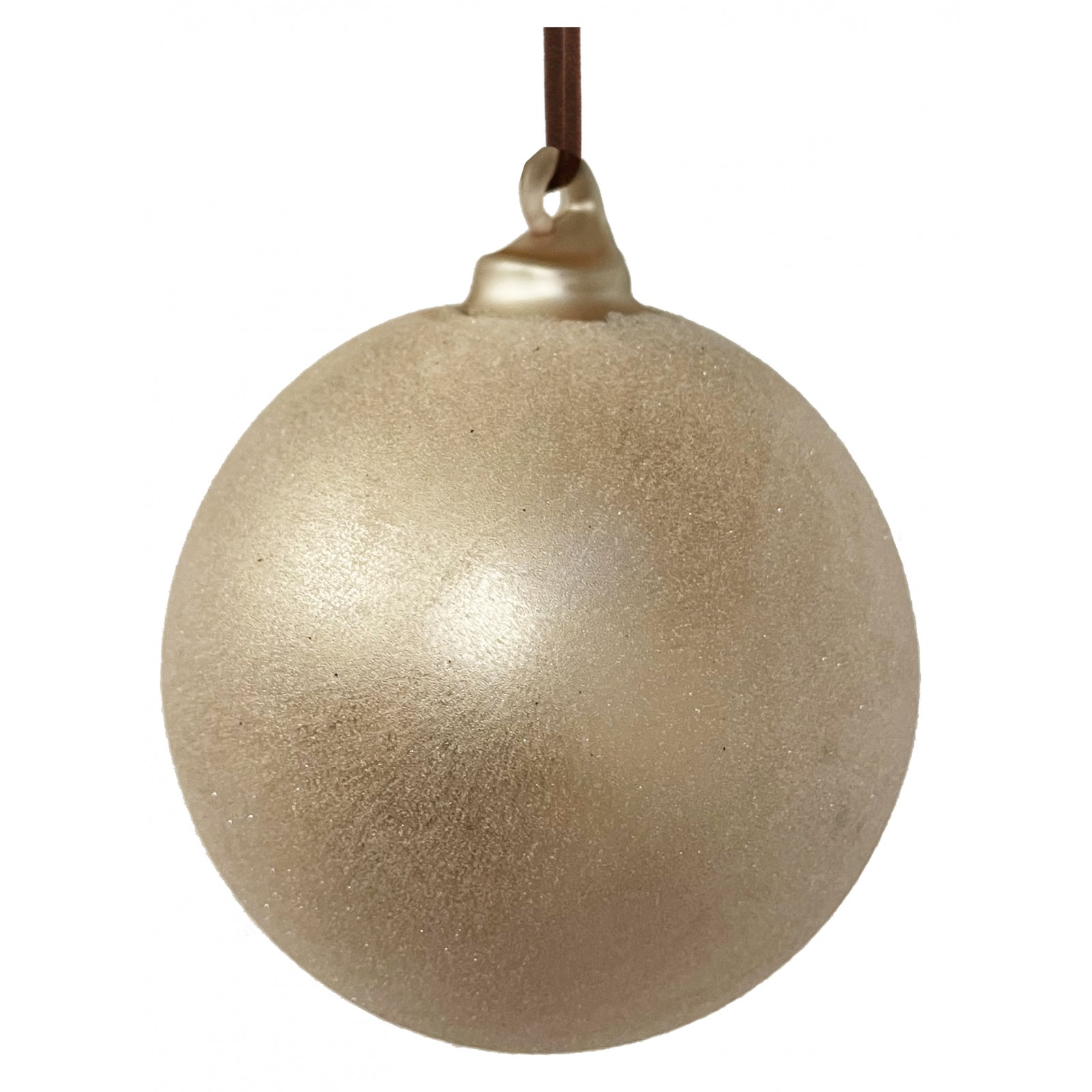 Glob brad Craciun apect inghetat, 8 cm, sticla, roz - eMAG.ro