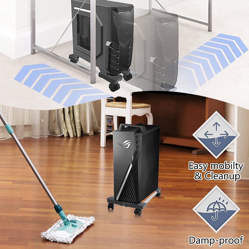 Suport unitate PC cu roti, Ronyes®, Negru - eMAG.ro