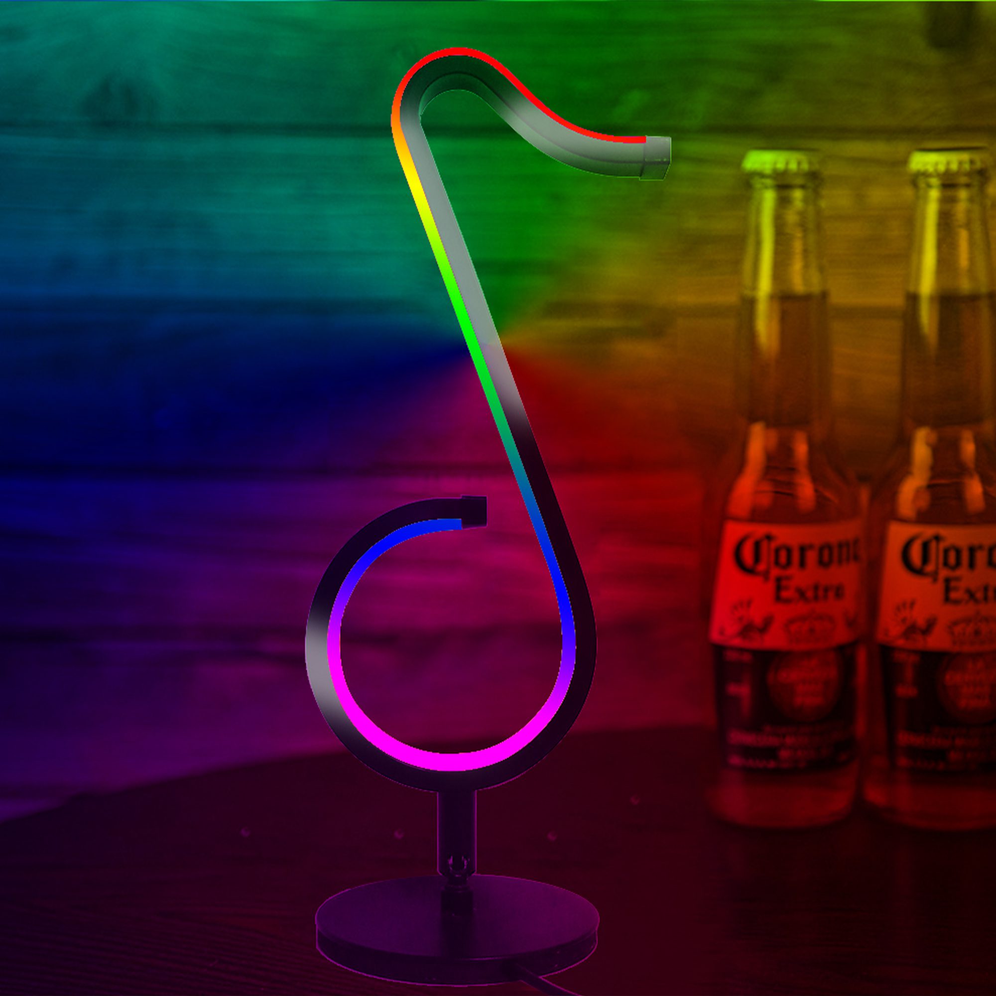 Lampa LED RGB PadForce® de perete, noptiera sau birou, decor Gaming ...