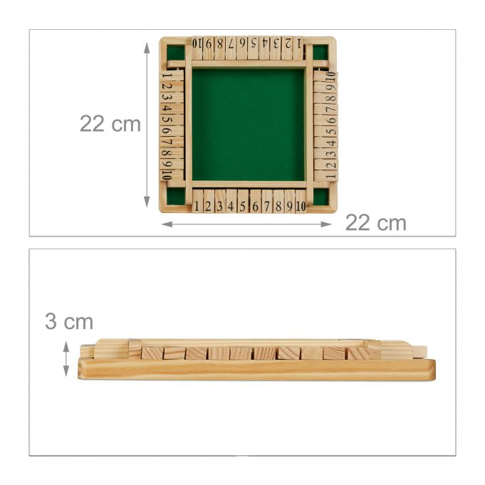 Joc Shut the Box, Relaxdays, pana la 4 jucatori - eMAG.ro