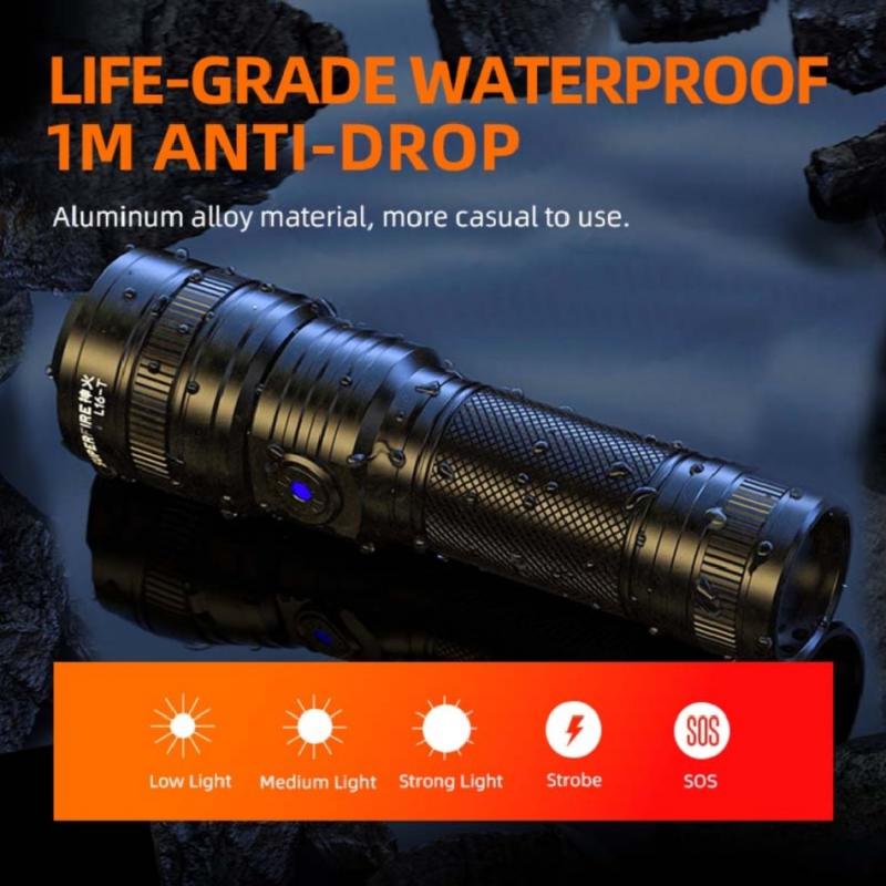 Lanterna Superfire L16-T, LED, 15W, Baterie 26650, IP44, Negru - eMAG.ro