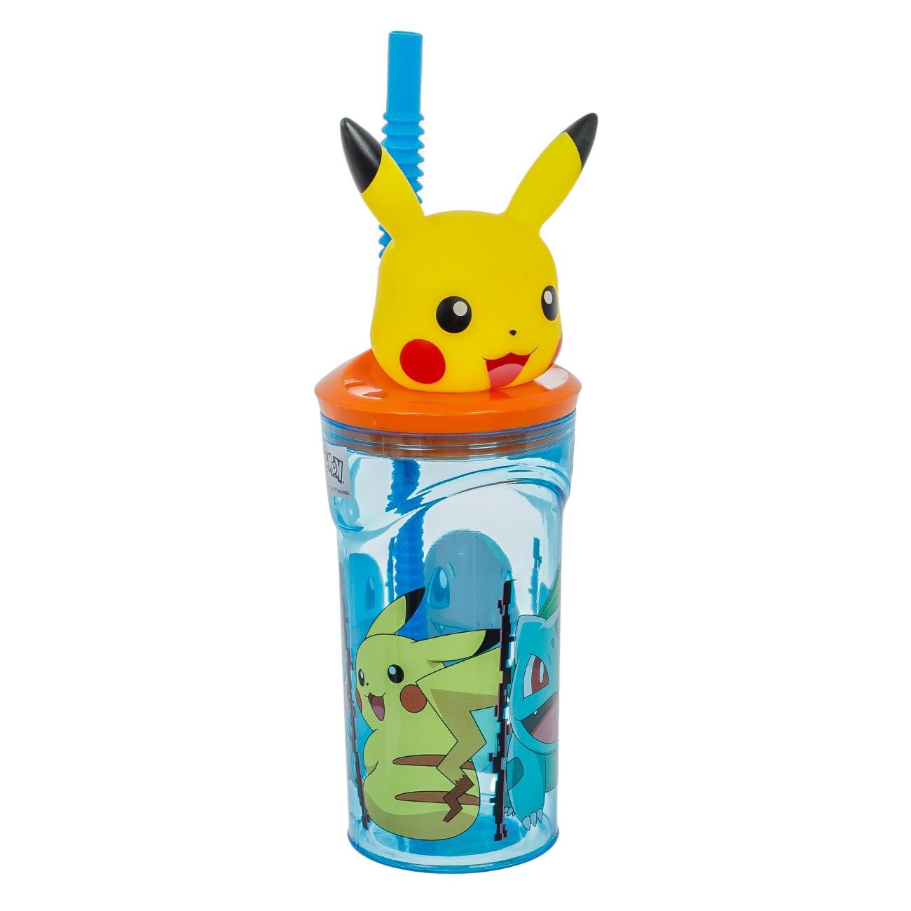 Pahar din Plastic cu Pai 3D Pokemon Pikachu 360ml - eMAG.ro