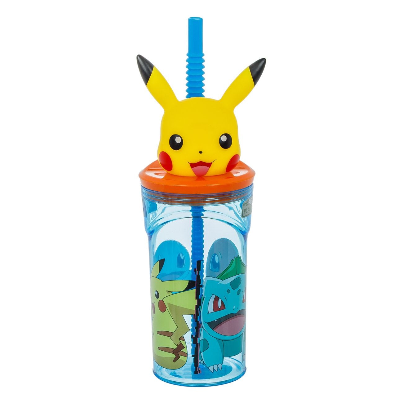 Pahar din Plastic cu Pai 3D Pokemon Pikachu 360ml - eMAG.ro