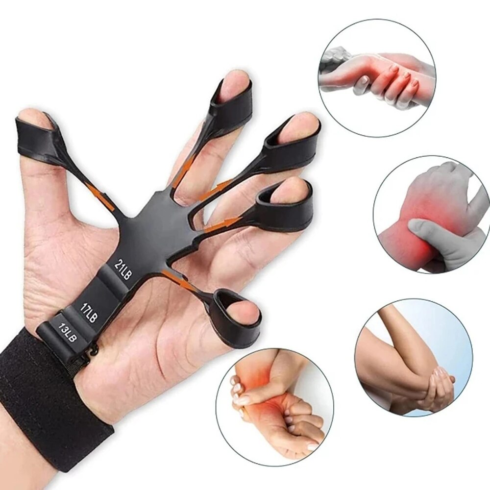 Flexor SIKS Pentru Degete Din Silicon, Banda De Sustinere Velcro ...