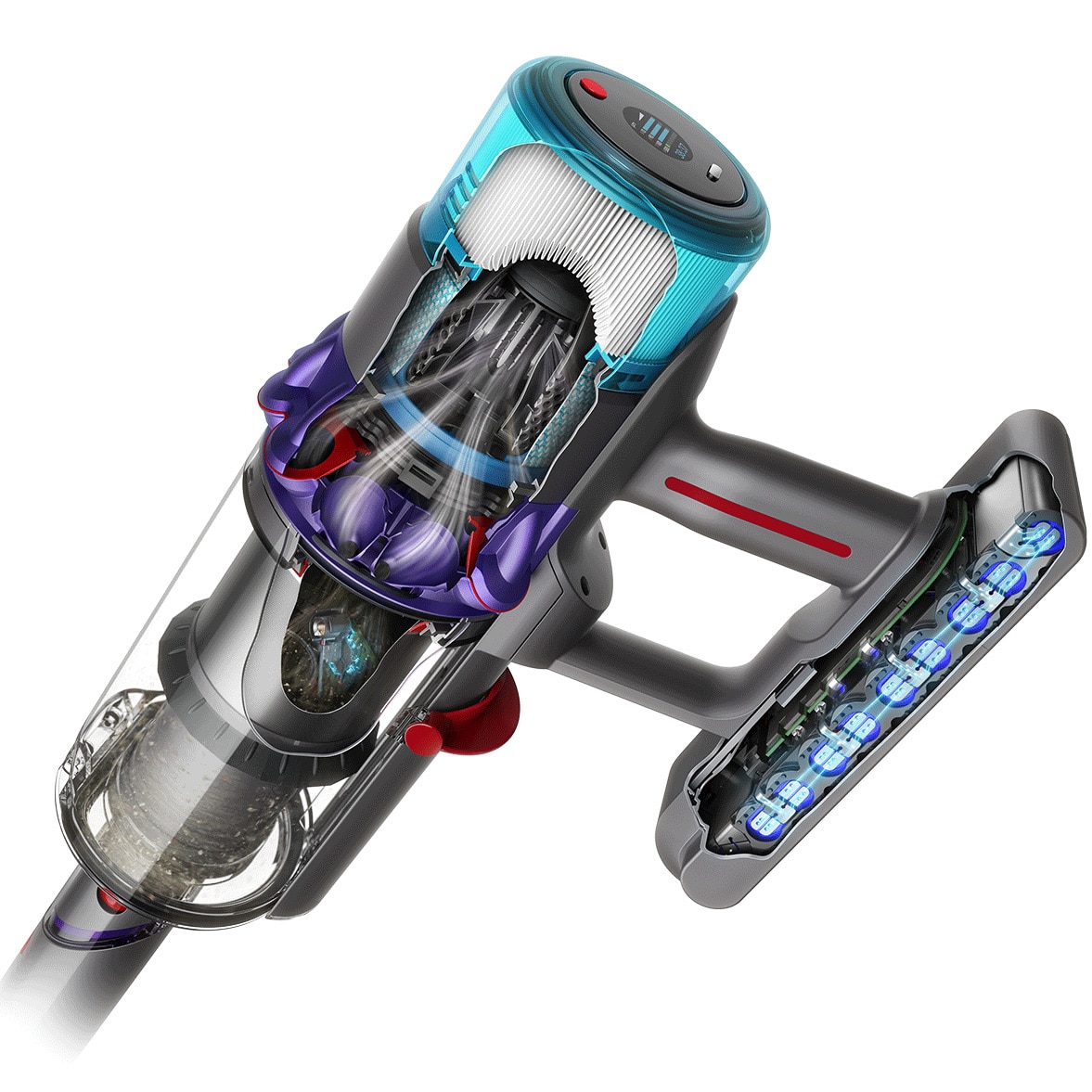 Dyson Gen5detectTM Absolute vezeték nélküli porszívó, 752W, 280AW, akár 70 perc autonómia, 0,77l ...