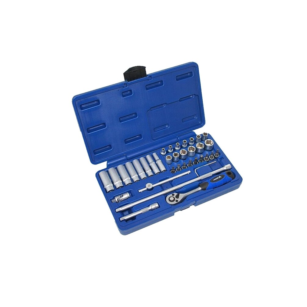 Trusa chei 36 piese 1/4", tubulare profesionala, Asta - eMAG.ro