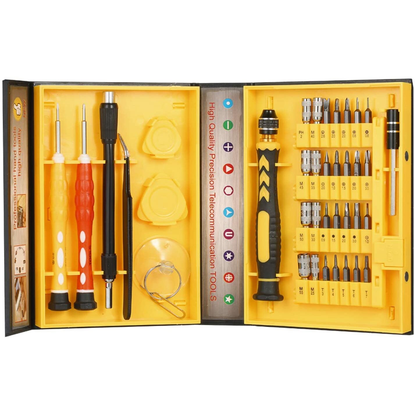 Set surubelnite de precizie 38 in 1, otel, varf magnetic, Miromoto ...