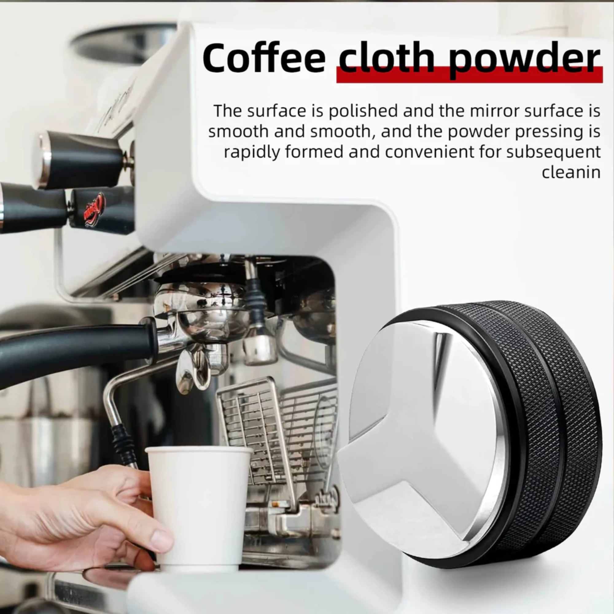 Distribuitor si Nivelator Profesional cafea, Otel Inoxidabil, Ajustabil ...