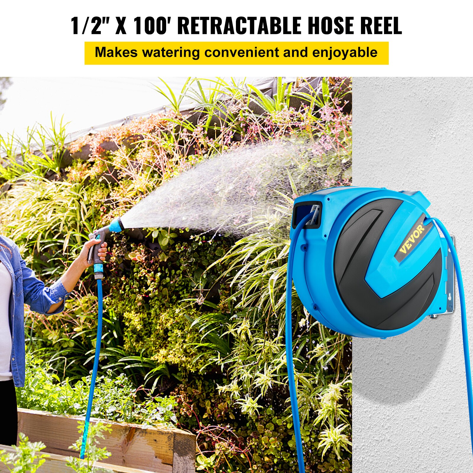 Caseta Retractabila pentru Furtun de Gradina, 1/2'', 90Ft - eMAG.ro