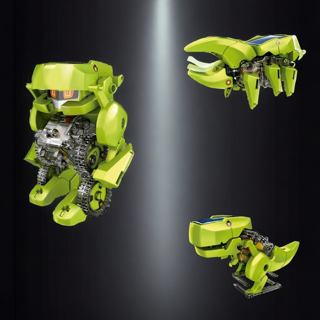 Kit Roboti modulari 3 in 1 solari verzi, pentru dezvoltarea ...