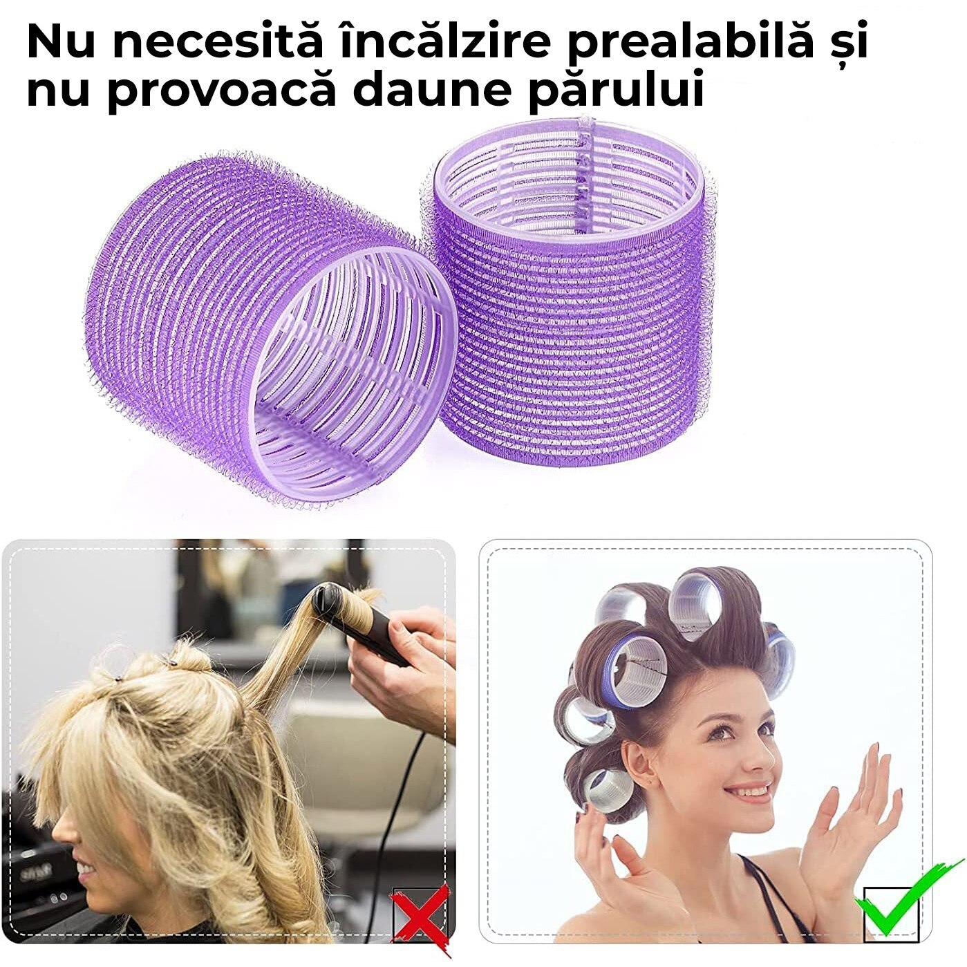Bigudiuri profesionale de par cu arici pentru coafura perfecta, volum ...