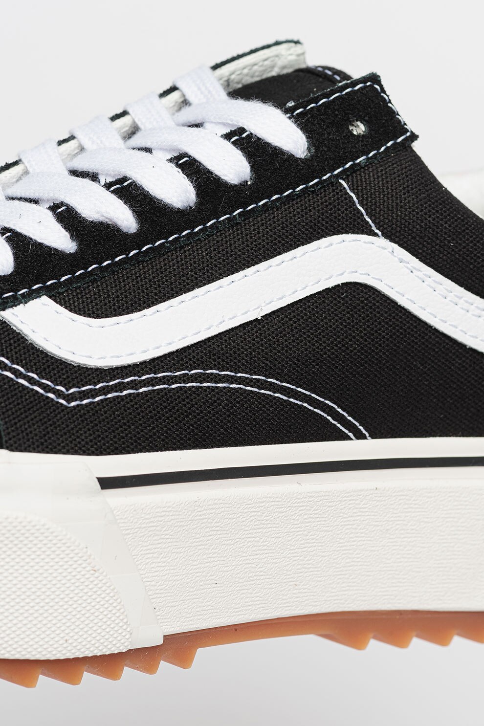 Vans, Спортни обувки Old Skool Stacked с велур, Черен, Бял, 9 - eMAG.bg