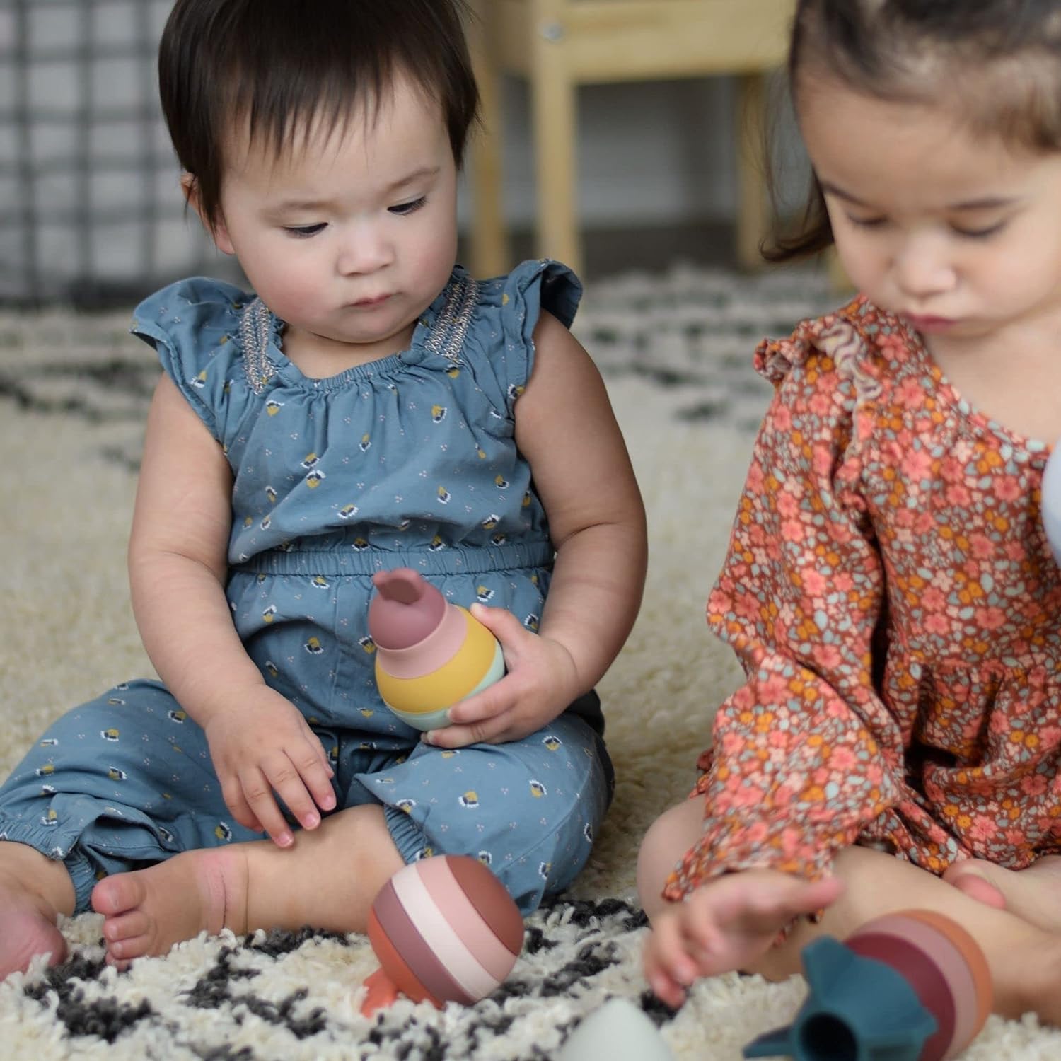 Комплект от 3 пъзела YOTEP, Ябълка, Круша, Слон, Монтесори хранителна ...