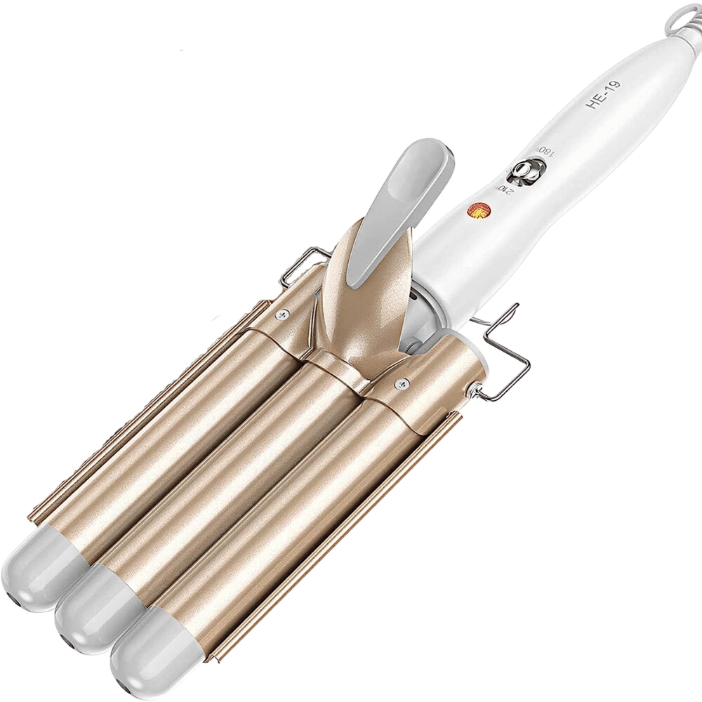 Ondulator de par, Ceramic, Auriu/Alb - eMAG.ro