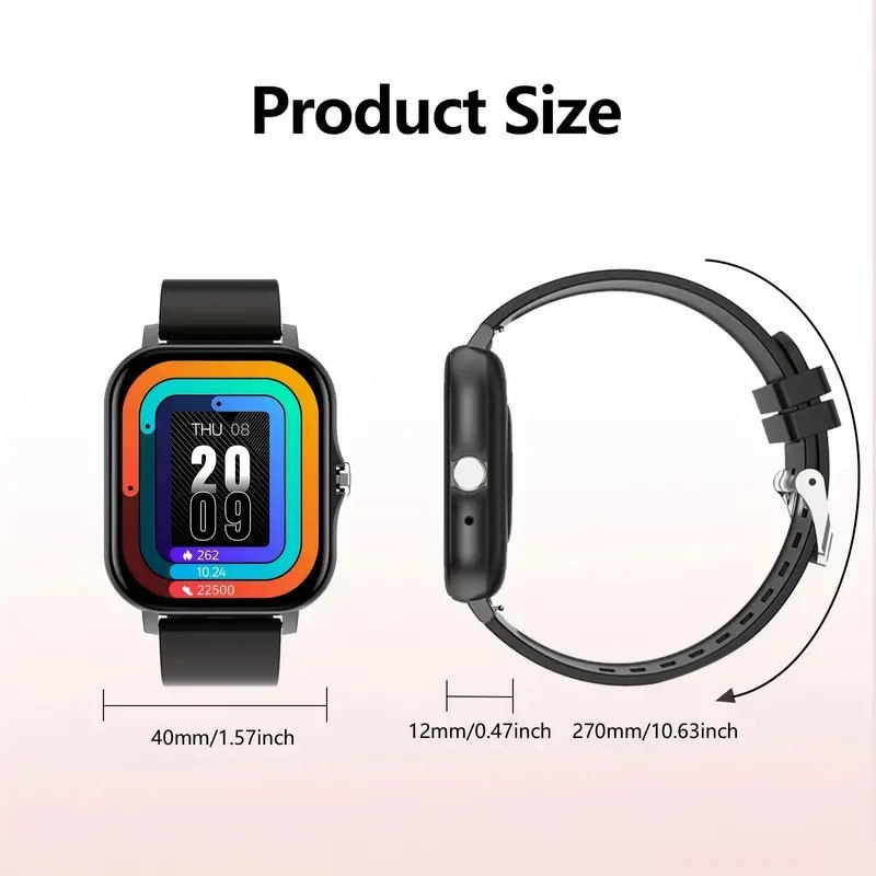 Ceas inteligent sport, Silicon, 1.63 inci, pentru Android/IOS, Auriu ...